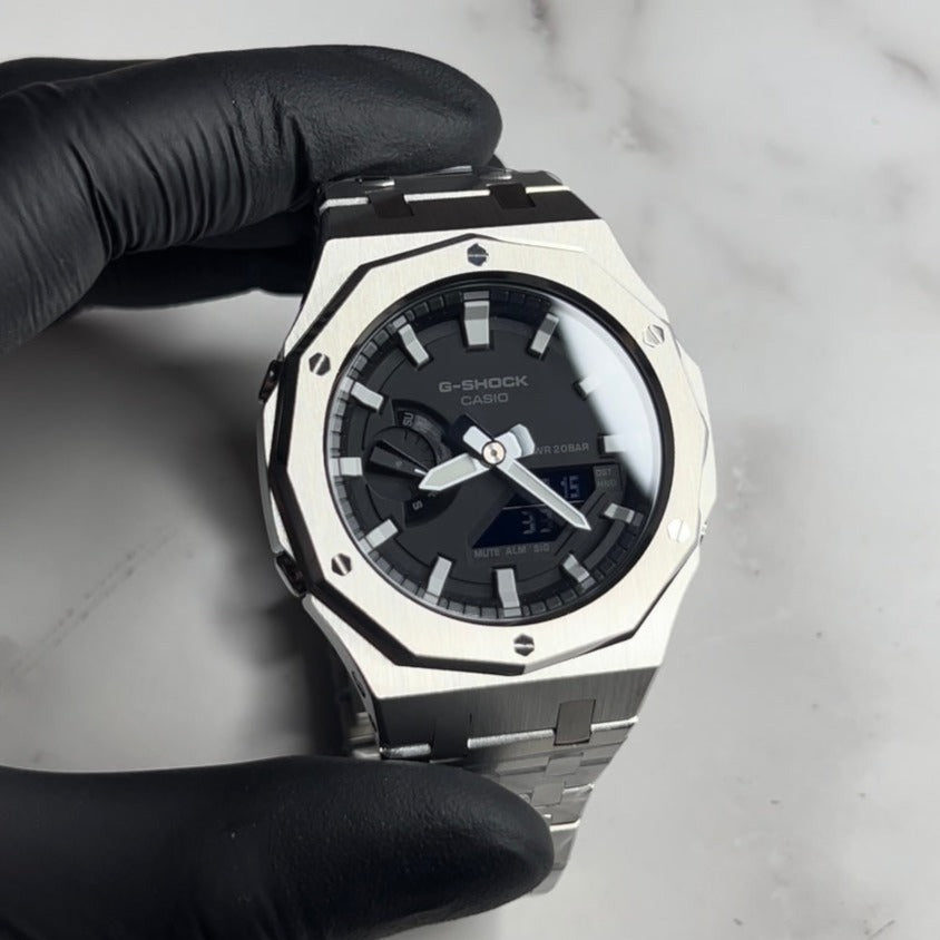 12 SIDED SILVER CASIOAK - GA 2100 | WATCHMODS