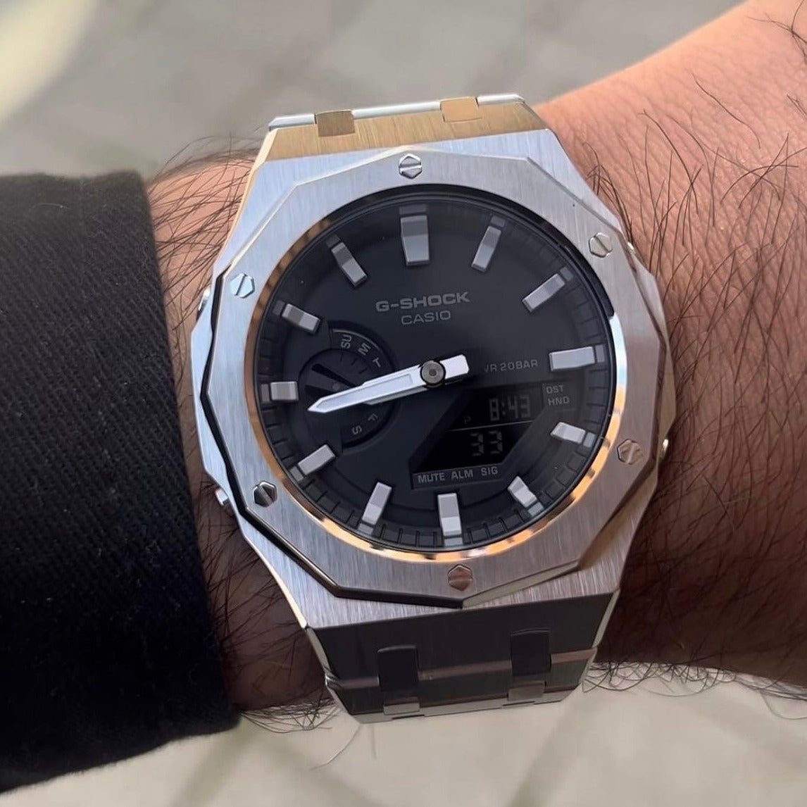 12 SIDED SILVER CASIOAK - GA 2100 | WATCHMODS
