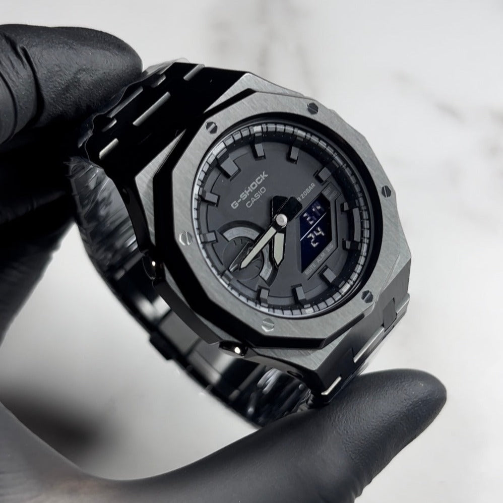 CASIOAK Black ALL BLACK FACE - GA2100 | WATCHMODS