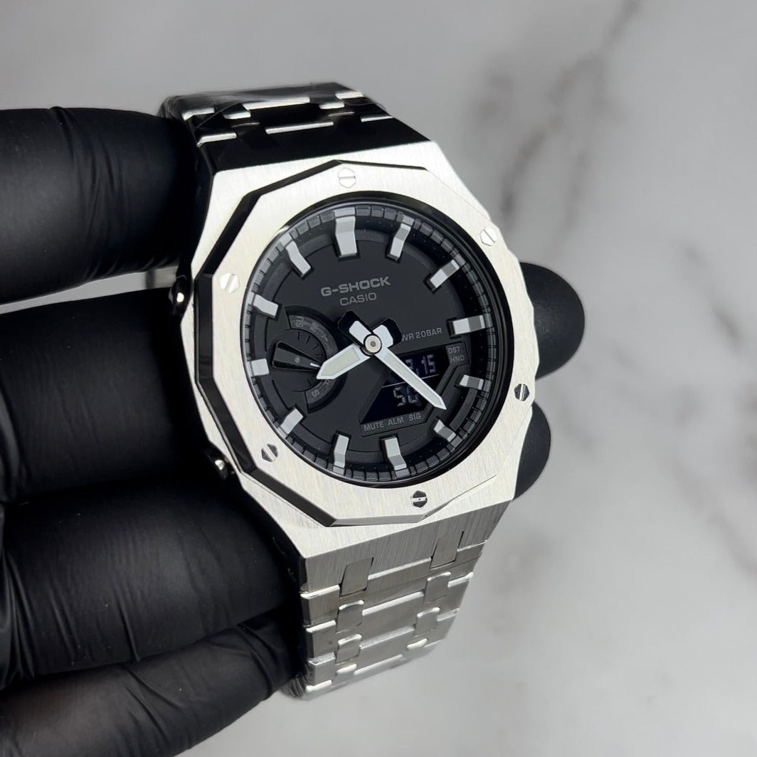 12 SIDED SILVER CASIOAK - GA 2100 | WATCHMODS