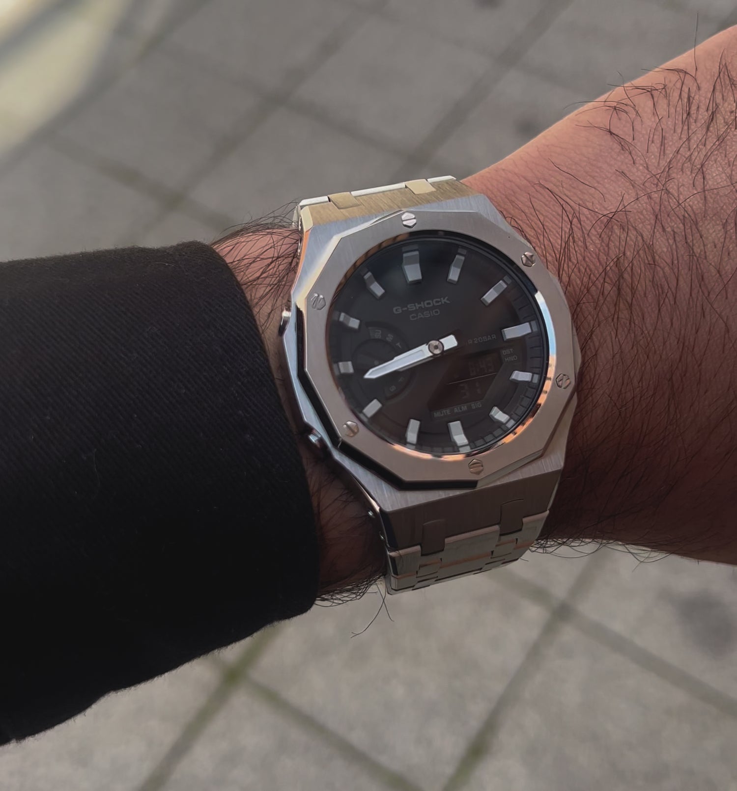 12 SIDED SILVER CASIOAK - GA 2100 | WATCHMODS